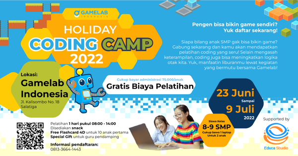 HOLIDAY CODING CAMP 2022 BATCH 1 | Acara | Gamelab.ID