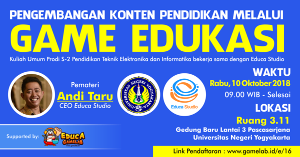 Pengembangan Konten Pendidikan Melalui Game Edukasi | Acara | Gamelab.ID