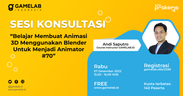 Sesi Konsultasi (Live) Kelas Prakerja - Belajar Membuat Animasi 3D ...