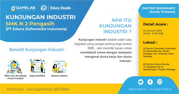 Kunjungan Industri SMK N 2 Pengasih ke PT Educa Sisfomedia Indonesia | Acara | Gamelab.ID