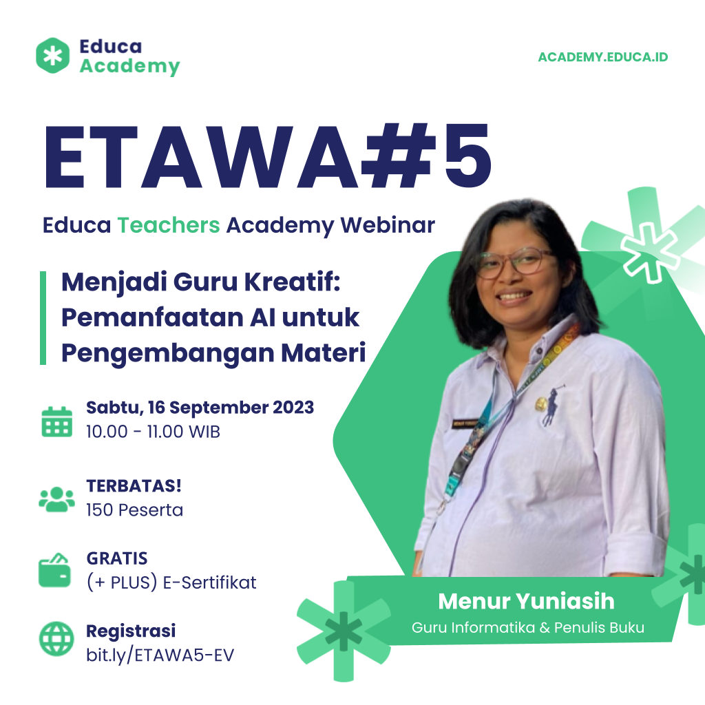 Detail Acara ETAWA#5 - Menjadi Guru Kreatif: Pemanfaatan AI untuk Pengembangan Materi | Teachers ...