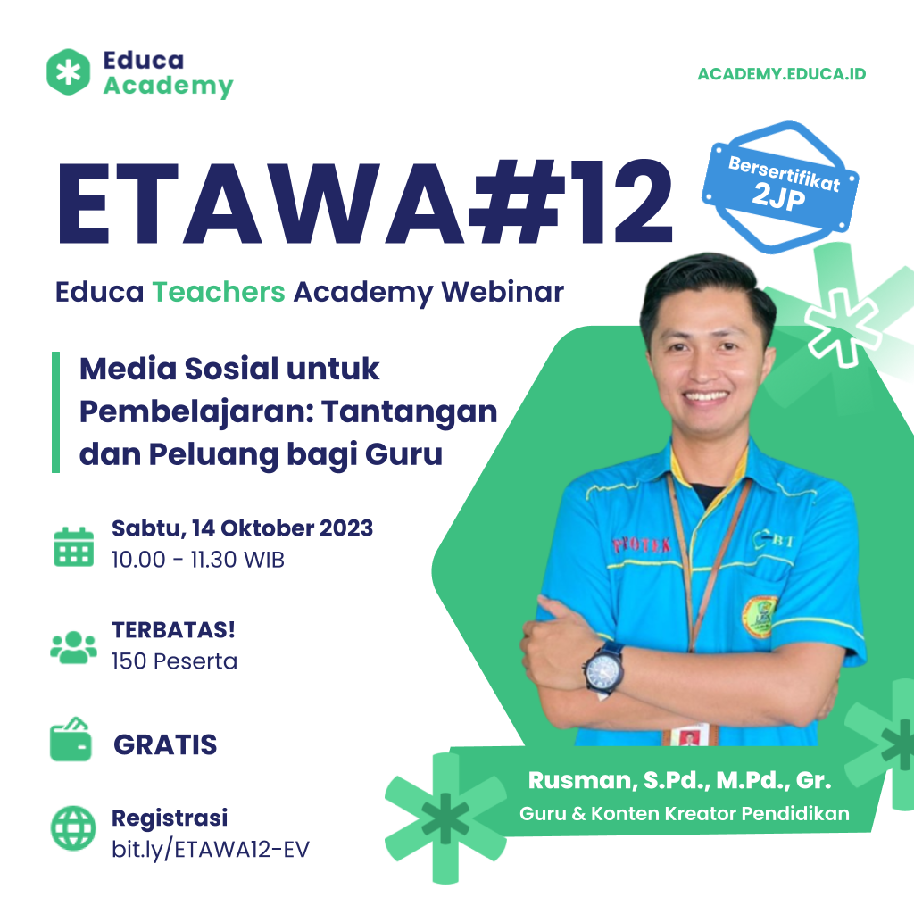 Detail Acara ETAWA#12 - Media Sosial untuk Pembelajaran: Tantangan dan ...